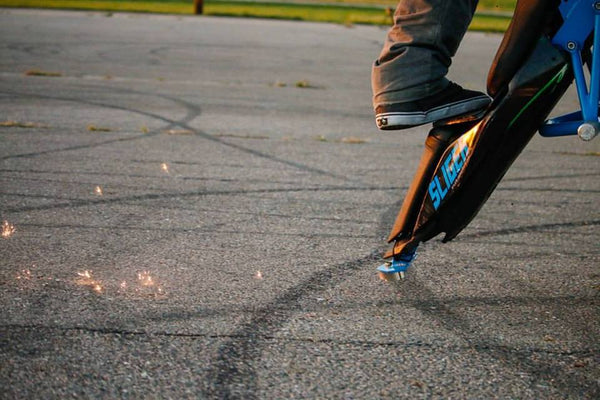 StunterX 09-19 ZX6/636 Scrape Bar with Built-in Tail Light (Titanium P ...